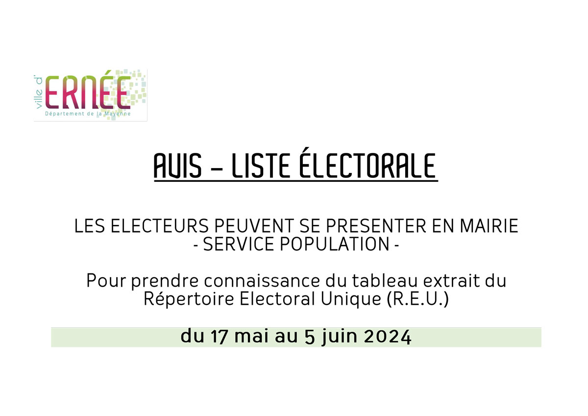 Liste électorale - Ernée