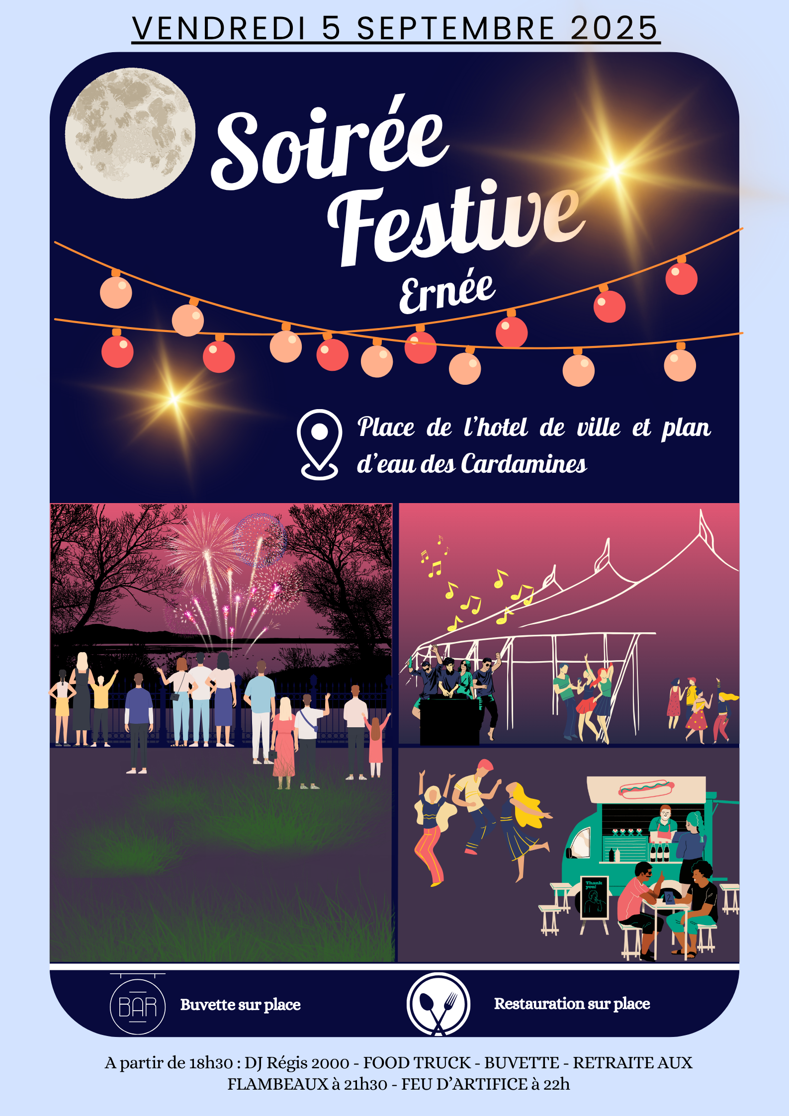 Soirée festive, descente aux flambeaux et feu d'artifice ! - Ernée